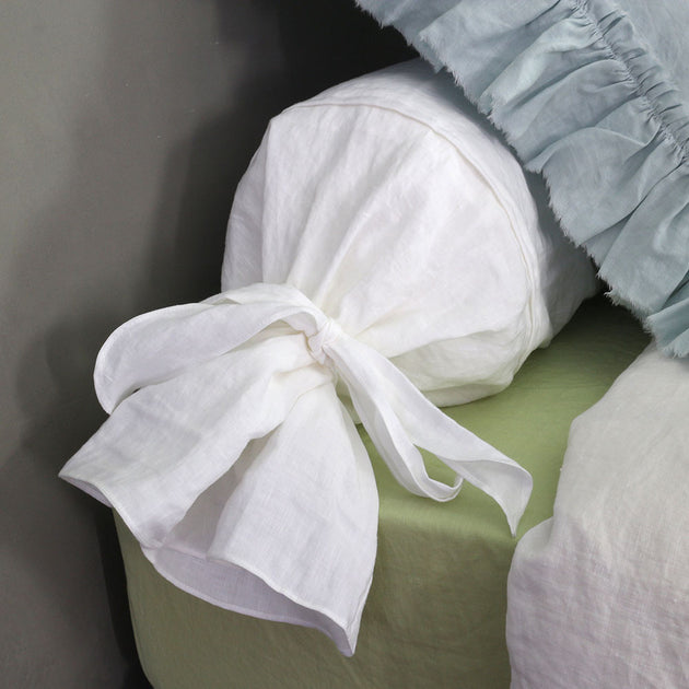 Soft Linen Bolsters | Stonewashed Pure Linen Bolster | Linen ...