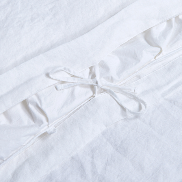 Optic White Linen Duvet Cover Soft Washed Pure Linen Duvet Covers