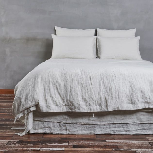 Stone Gray Linen Duvet Cover | 100% Pure Stonewashed Linen Duvet Cover